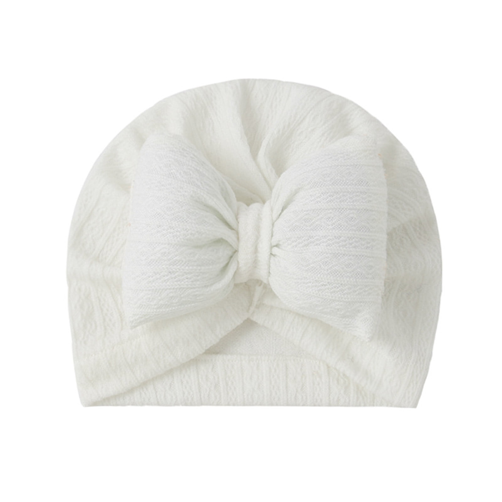 Baby Hat Girls Muslin Hat Bowknot Brimless Cotton Hats Infant Headwear ...