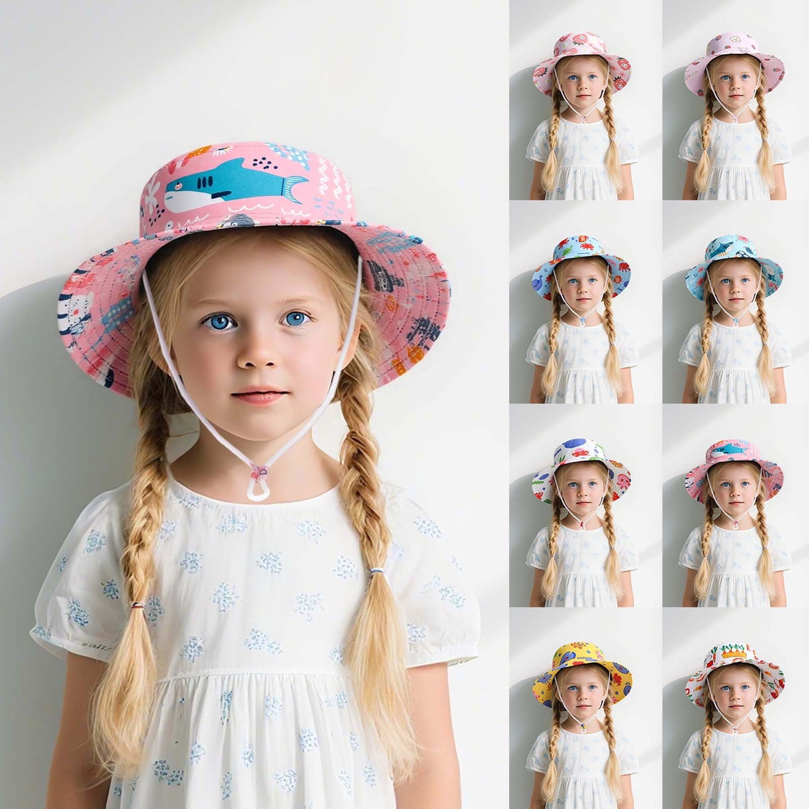 Baby Hat Infant Cartoon Print Fisherman Sun Cap Lightweight Outdoor ...