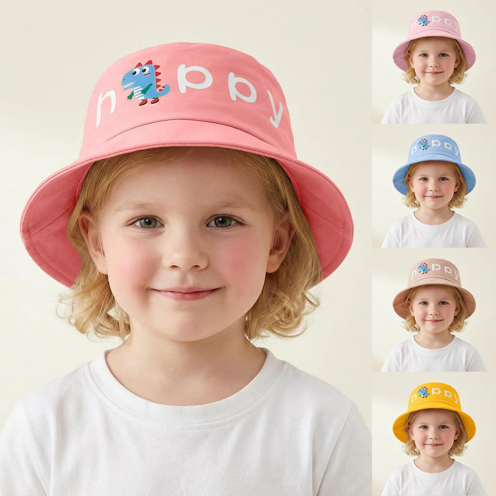 Baby Hat Kids Cute Cartoon Dinosaur Fisherman Hat Breathable Windproof ...
