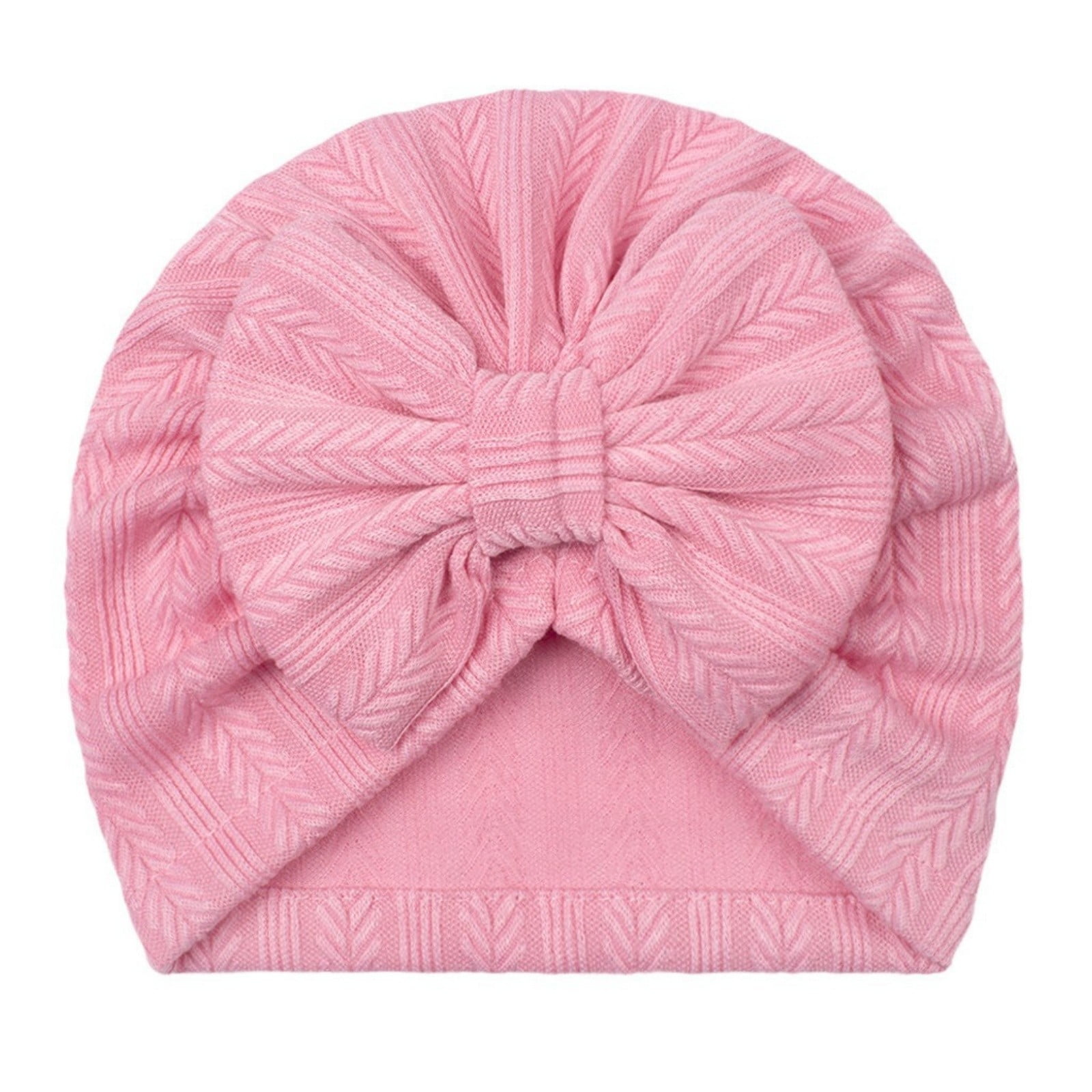 Baby Hat Wheat Stripe Pattern Soft Bow Adorable Knitted for Stretchy ...