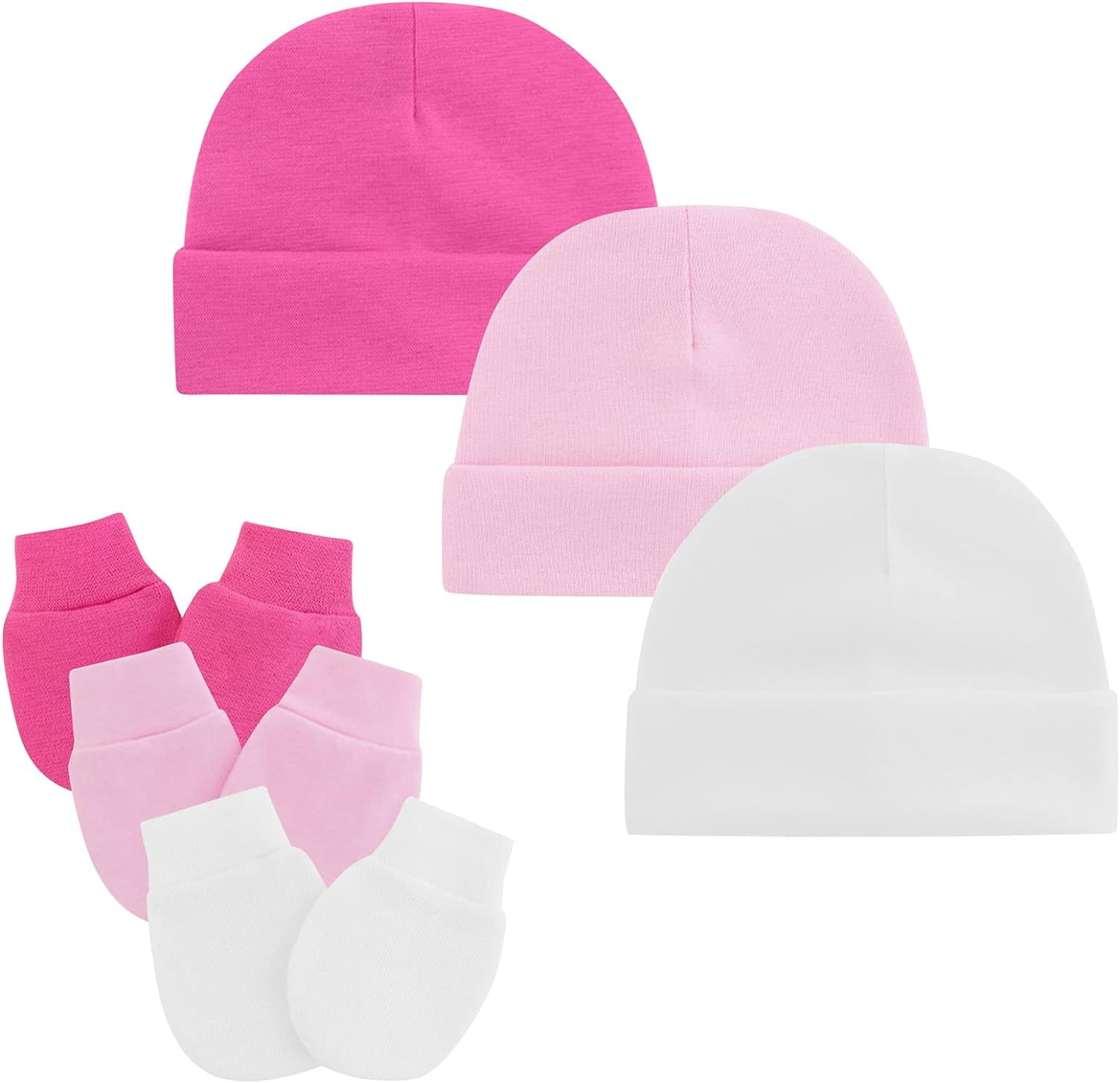 Baby Hats and Mittens Set Newborn Essentials Beanie Newborn Infant Hats ...