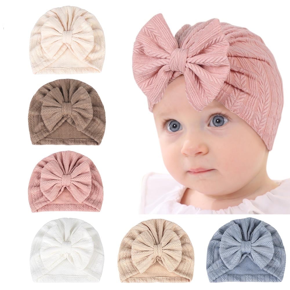 Kabuer Baby Hats with Big Bow, Perfect for Newborns and Baby Showers ...