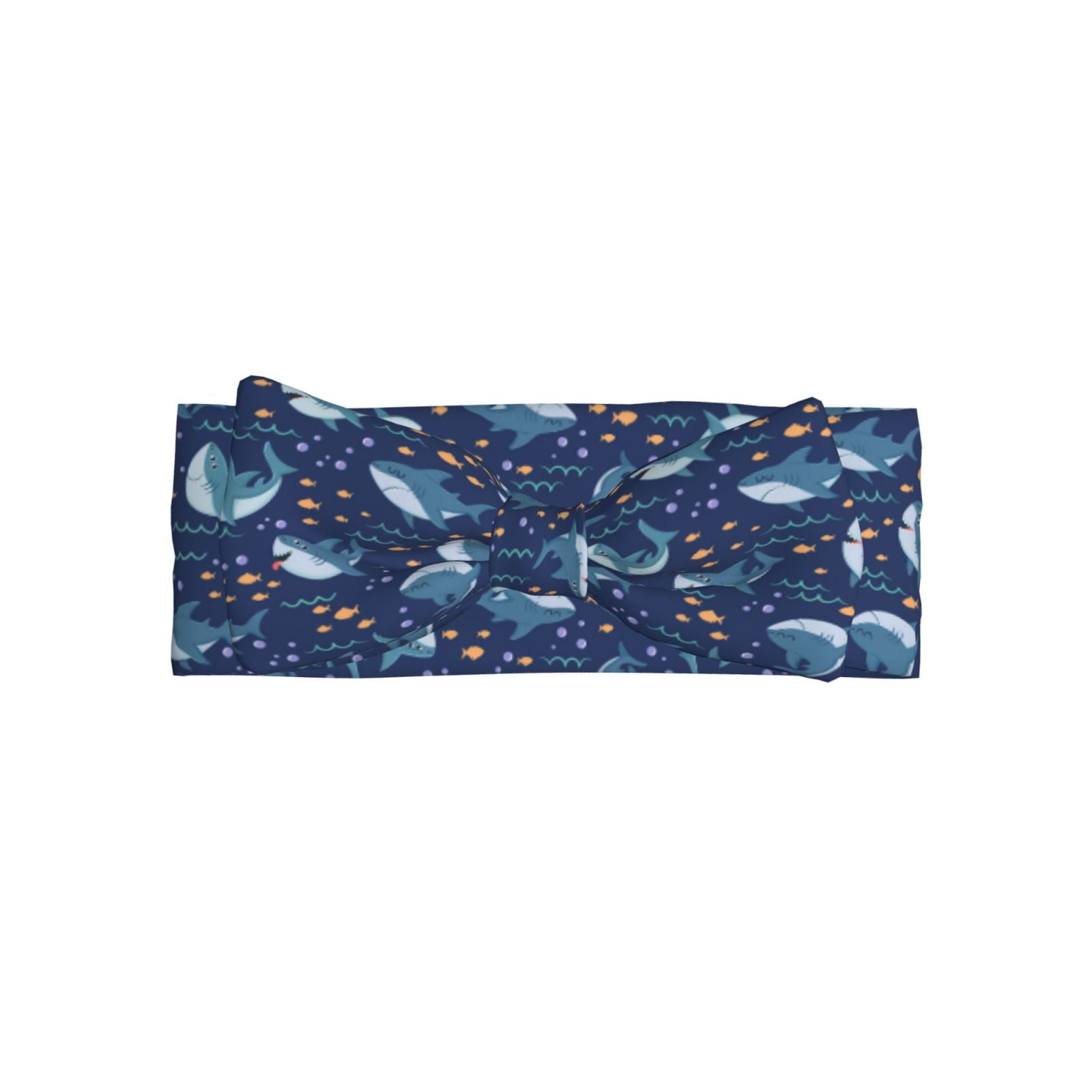 Baby Headbands Cartoon Funny Shark_A Soft Comfy HairBands with Bows ...
