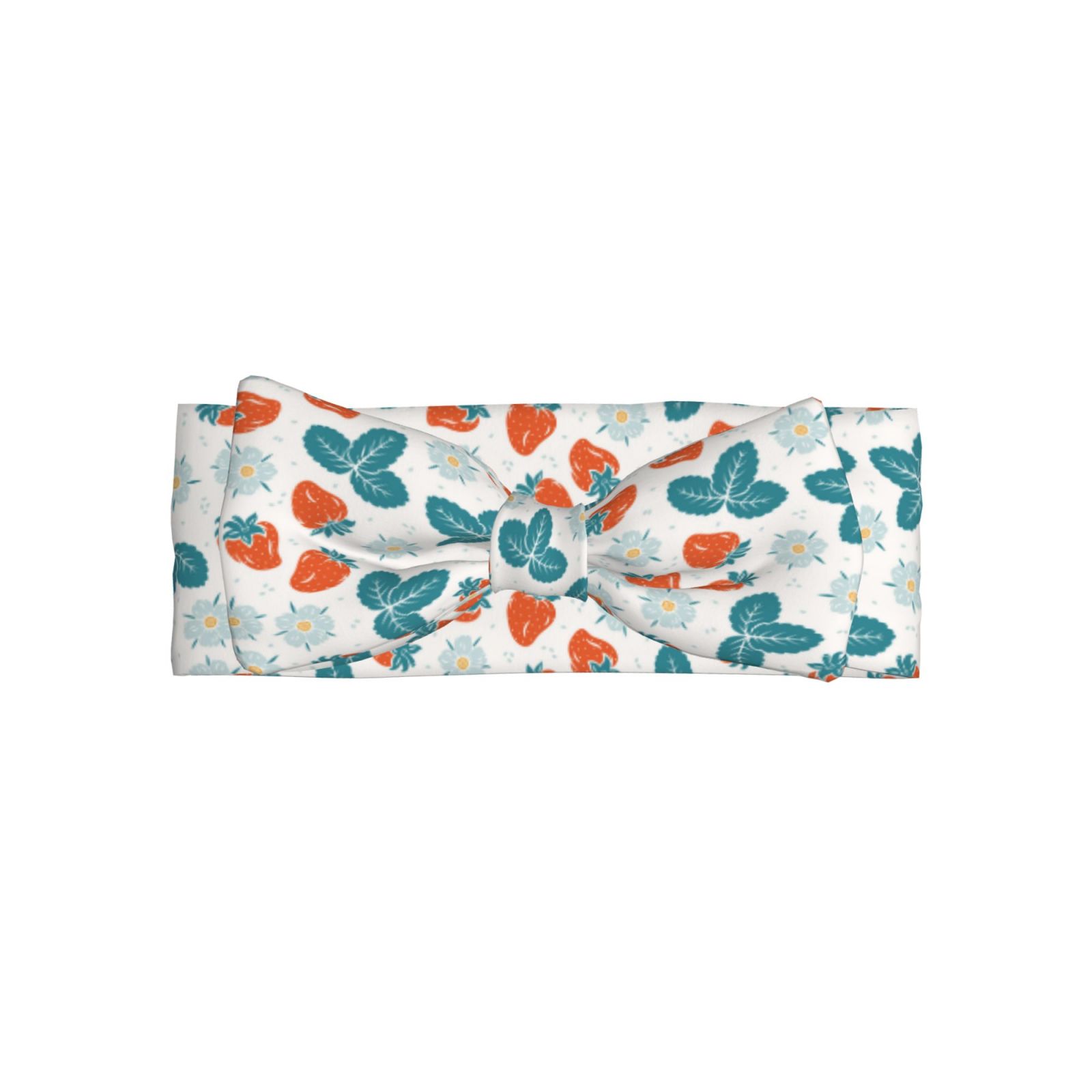 Baby Headbands Cute Strawberry Light Blue Flower Soft Comfy HairBands ...