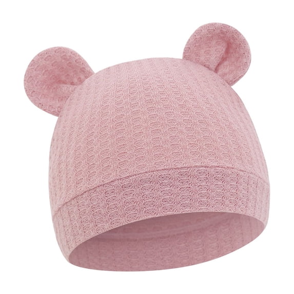 Baby Headwear Waffles Pattern Thermals Cap with Lovely Ears Simple ...