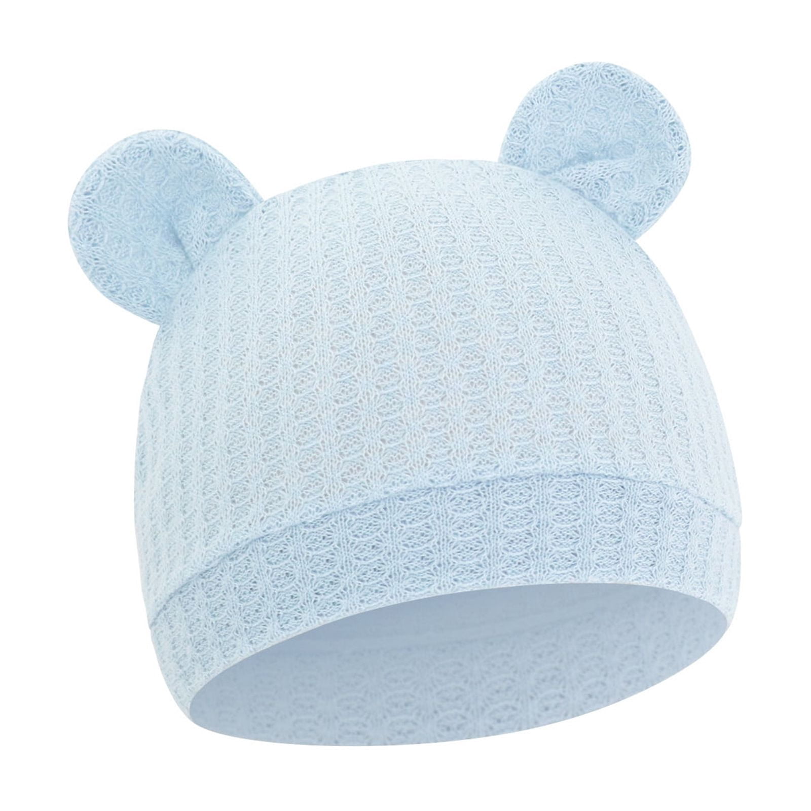 Baby Headwear Waffles Pattern Thermals Cap with Lovely Ears Simple ...