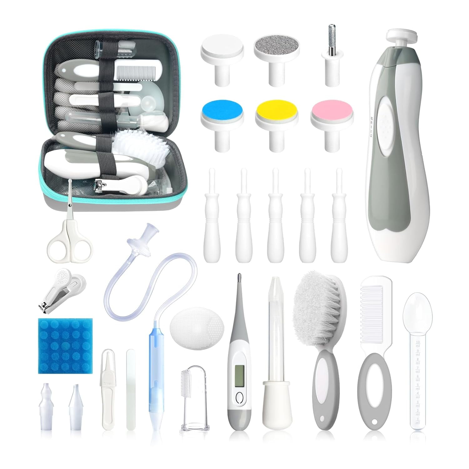 Baby Healthcare and Grooming Kit, 28 in 1 Portable Baby Essentials Kit ...