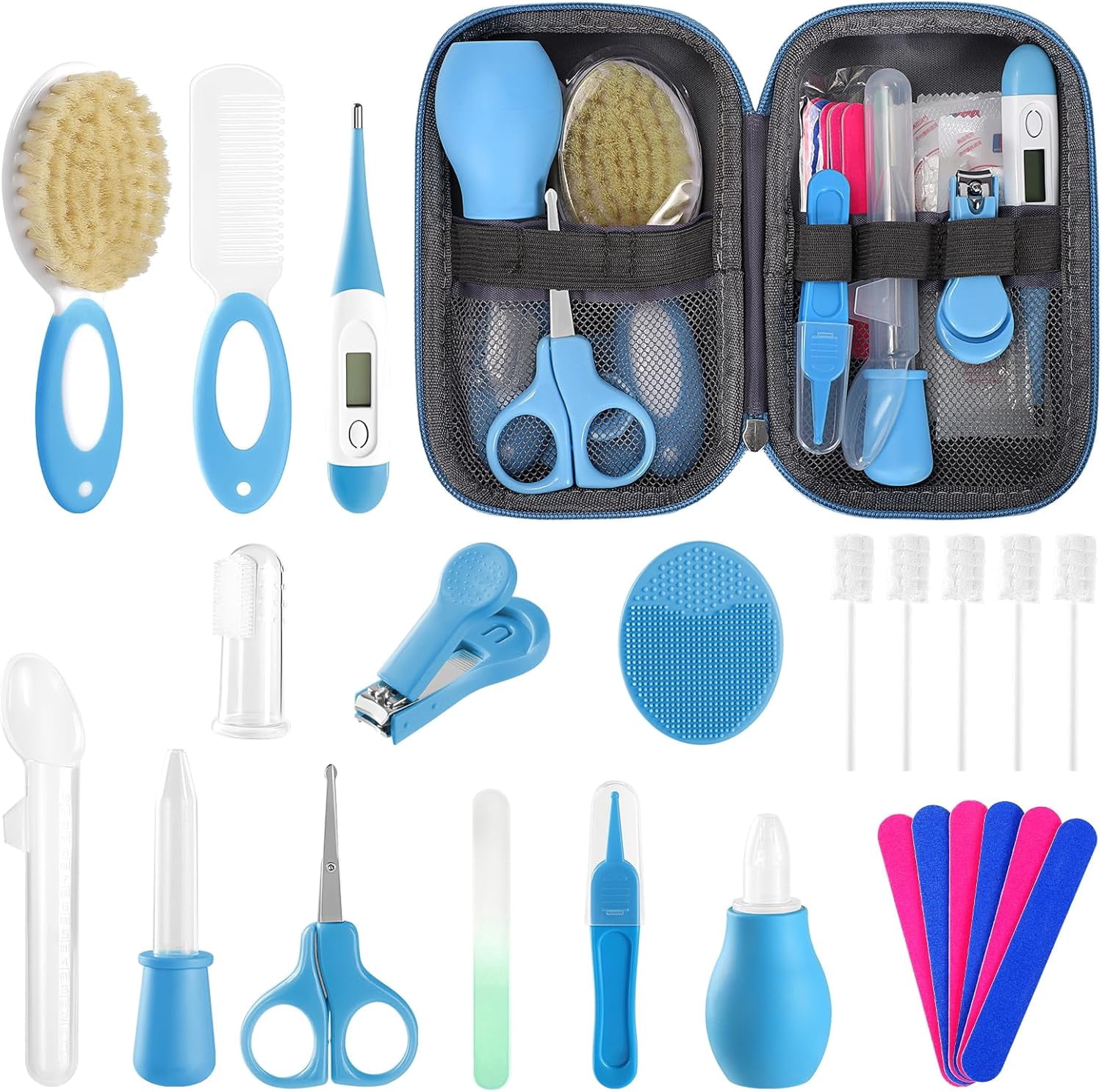 Baby Healthcare and Grooming Kit for Newborn Kids, Upgraded Safety Baby ...