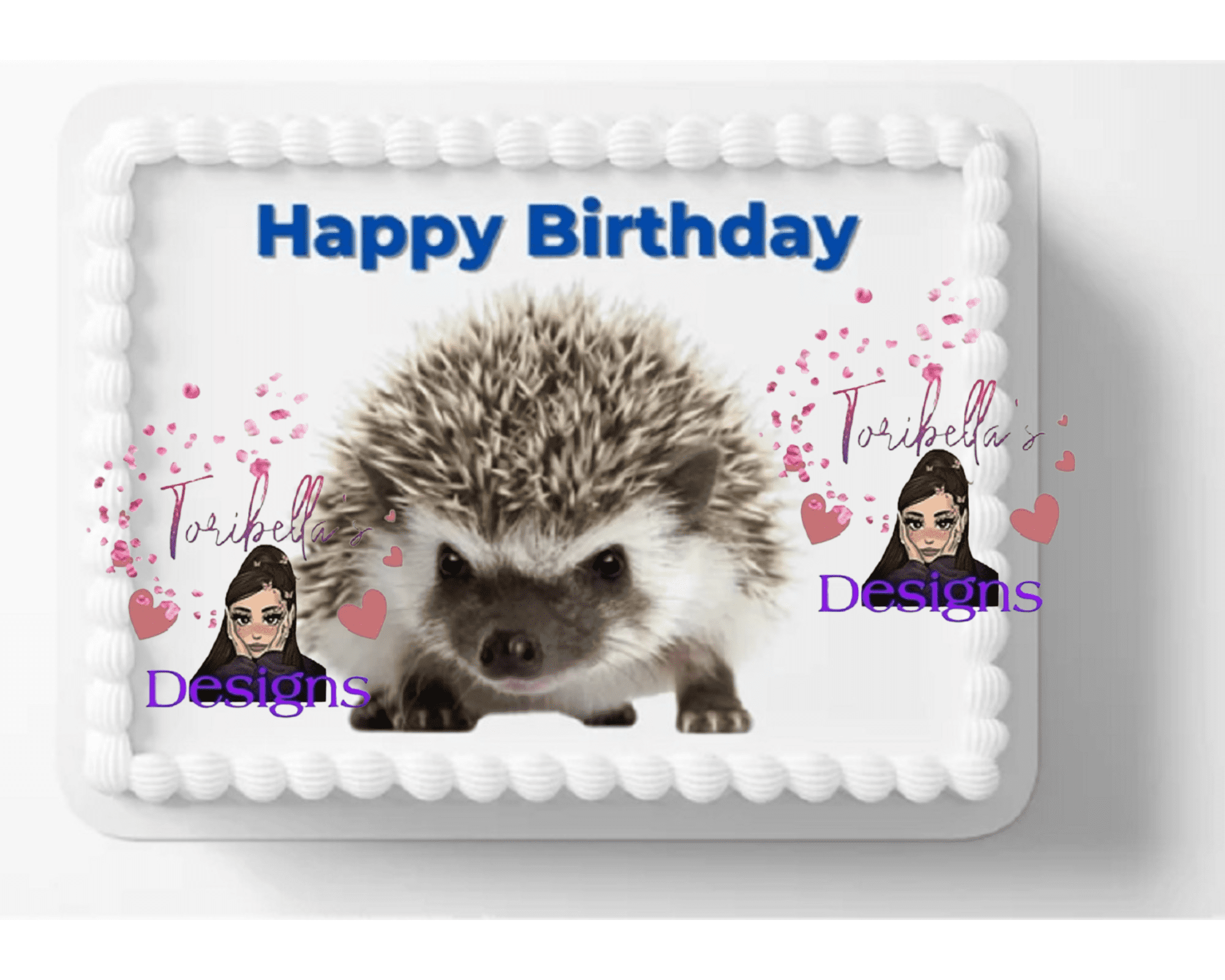 Baby Hedgehog Edible Custom Cake Topper Cake Topper Edible Image ...