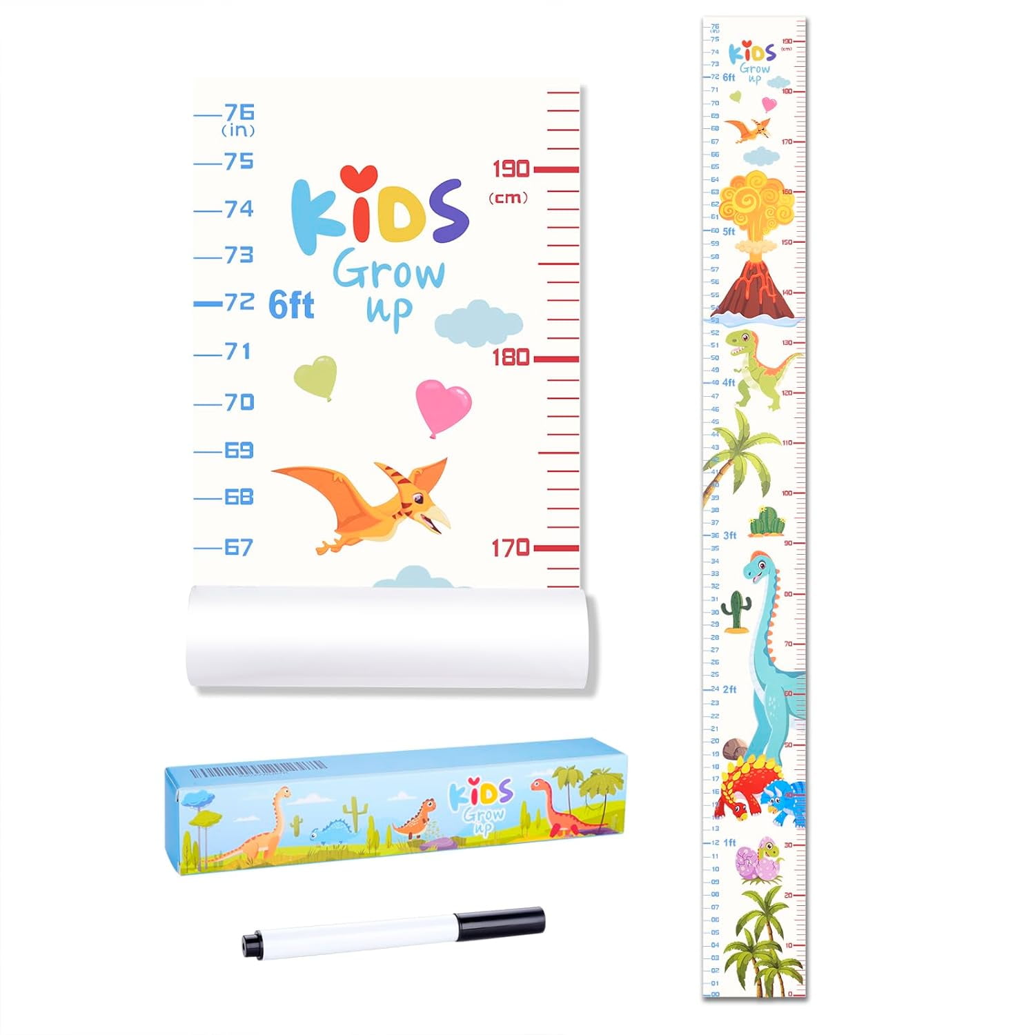 Baby Height Growth Chart, Premium Handing Ruler Home Nursery Wall Decor ...