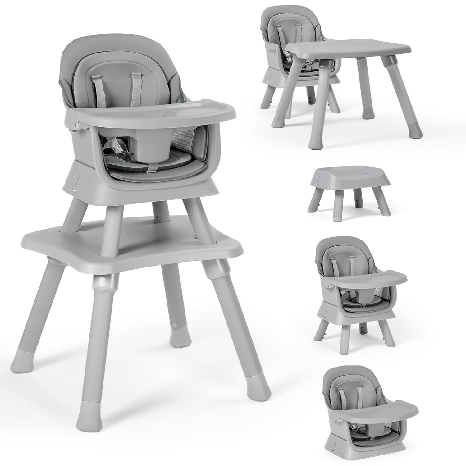 Baby High Chair, 8 in 1 Convertible Highchairs for Babies and Toddlers ...