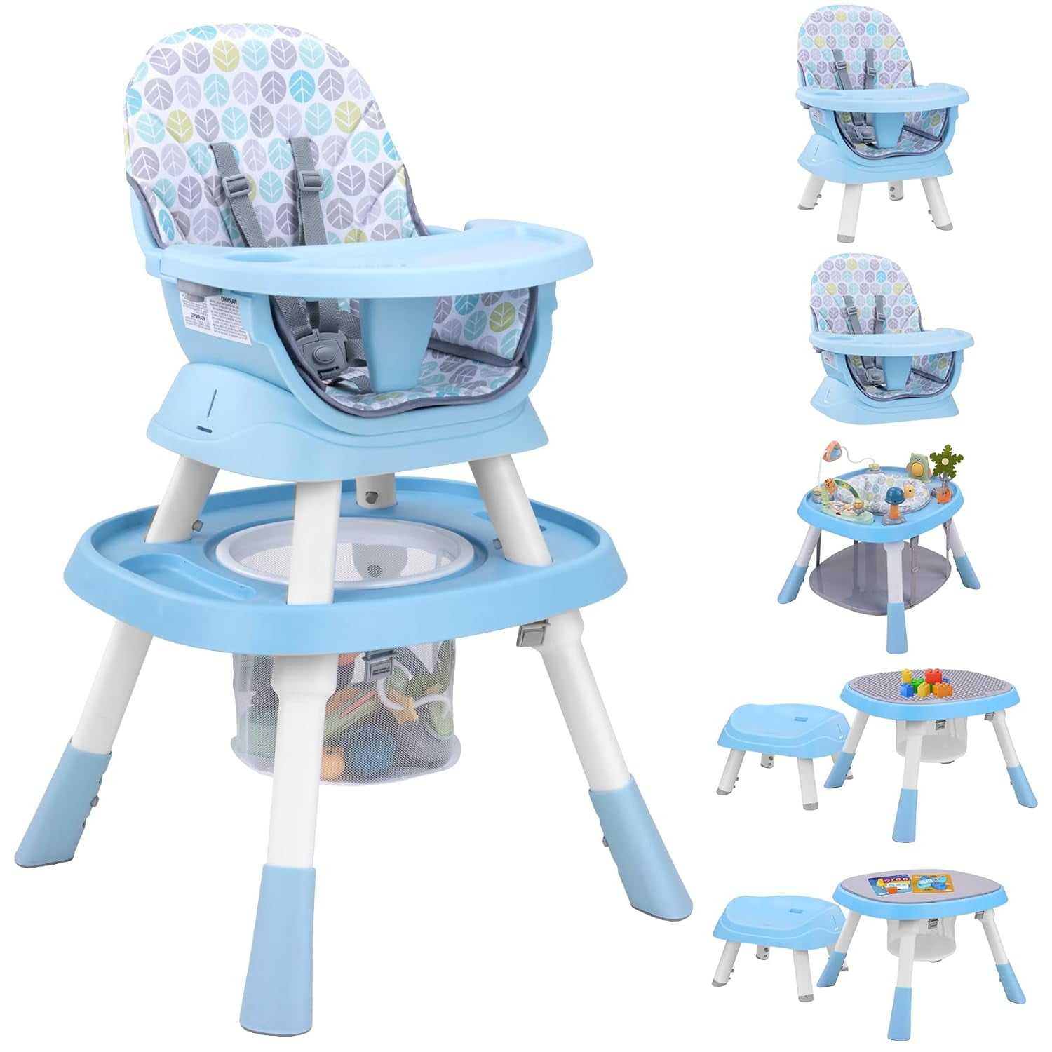 Baby High Chair with Activity Play Center,8-in-1 Convertible High ...