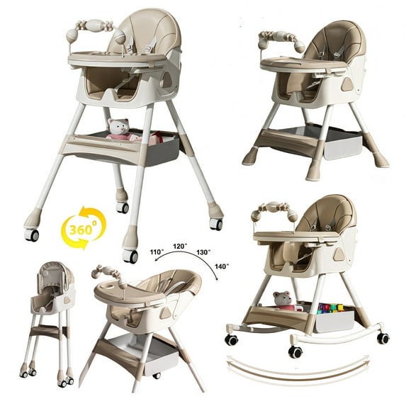 Baby High Chair & Rocking Chair & Baby scooter & Feeding Chair with Toy ...