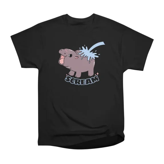 Baby Hippo Scream T-Shirt Tee Gift For Him Merch For Her Apparel For ...