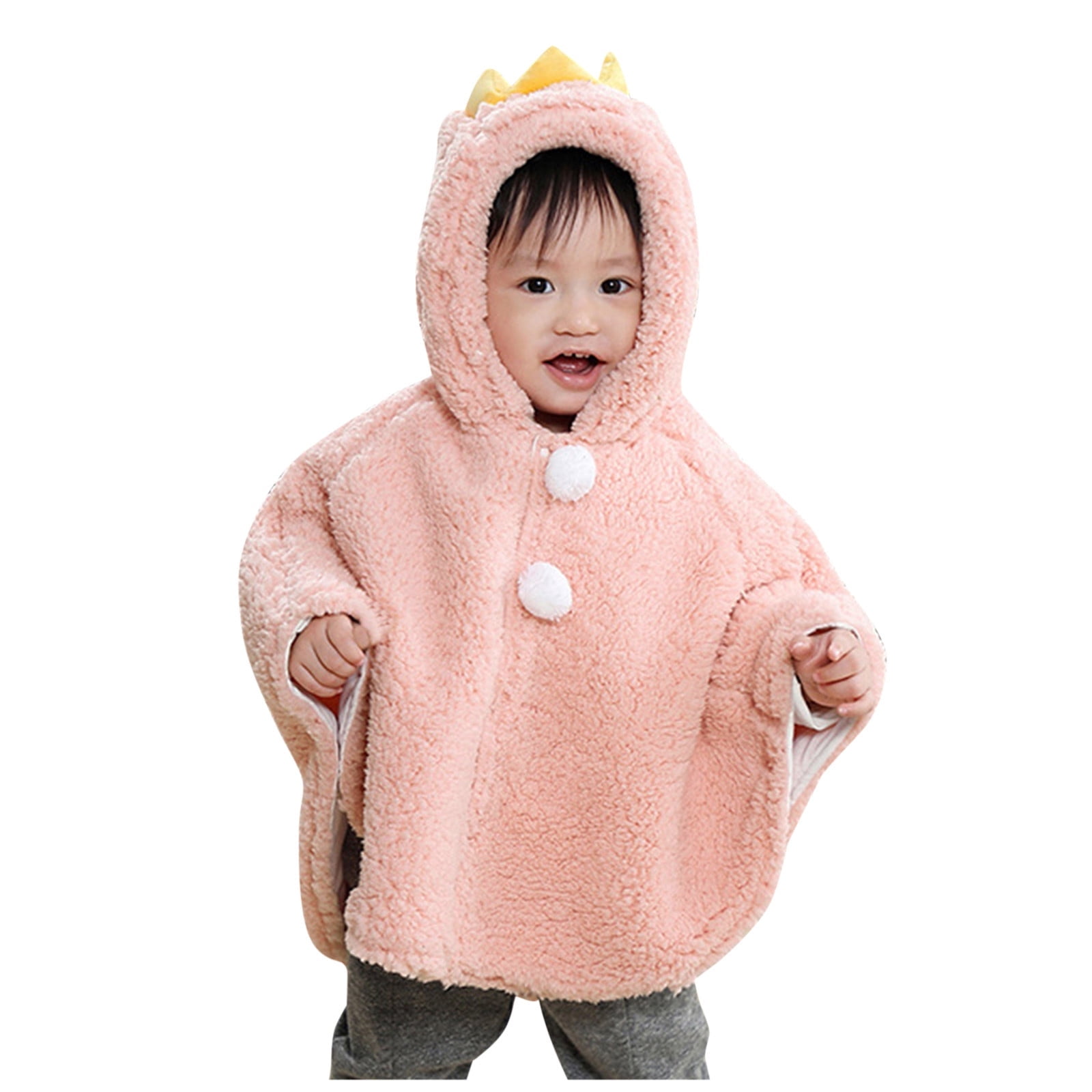 Baby Hooded Poncho, Toddler Cute Cartoon Hood Cape Cloak Winter ...