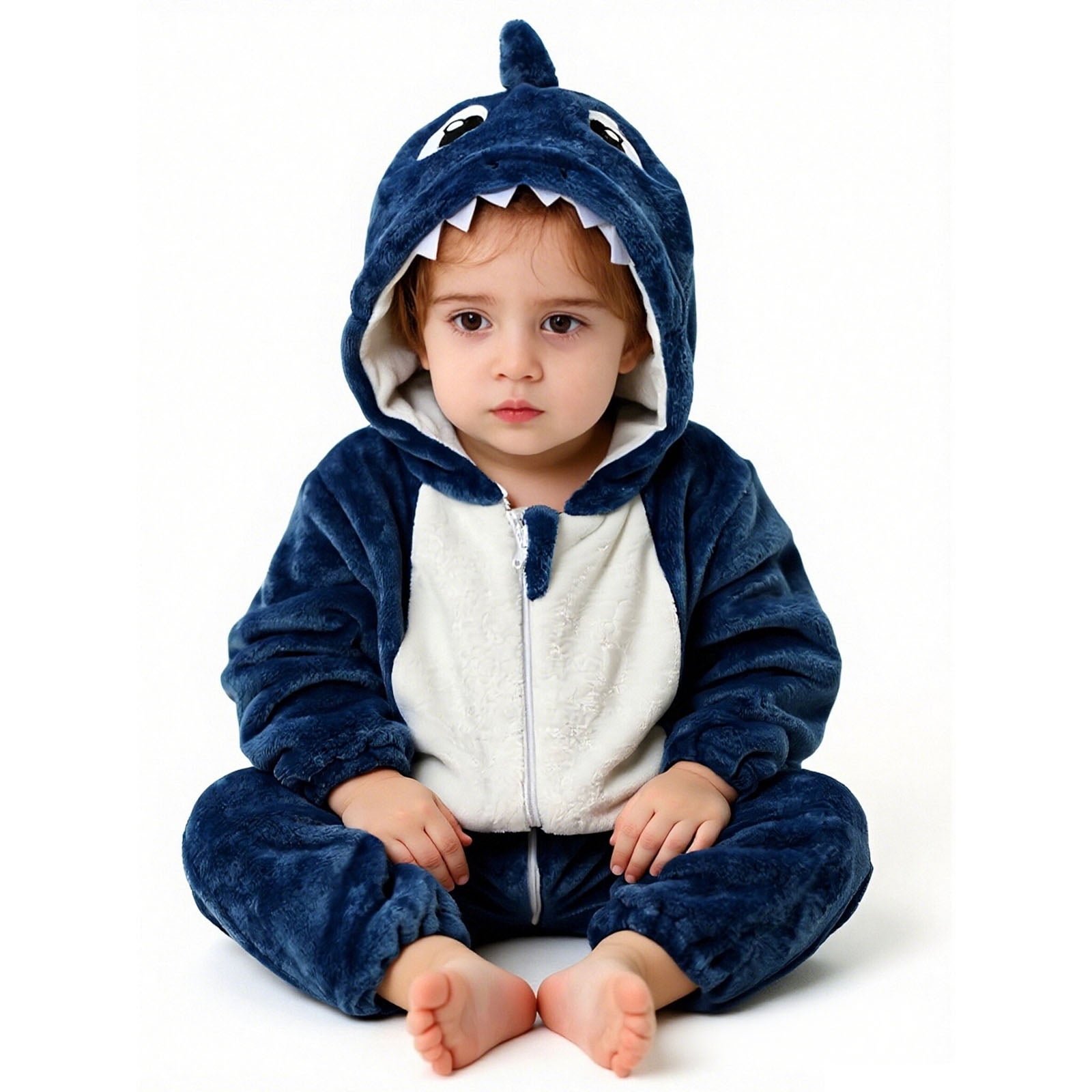 Baby Hooded Romper Unisex Toddler Romper Baby Bodysuit Long Sleeve ...