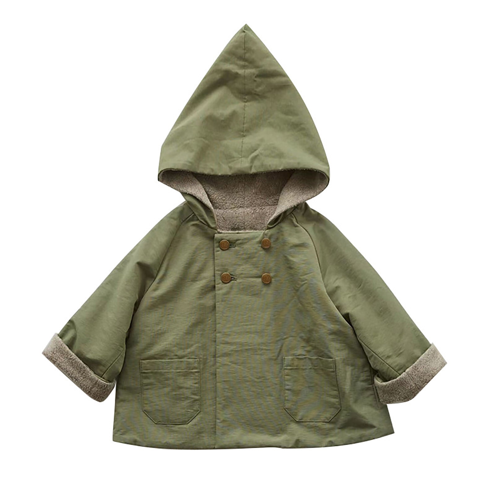 Baby Hoody Shirt Toddler Little Girls Boys Hooded Jacket Botton Outwear ...