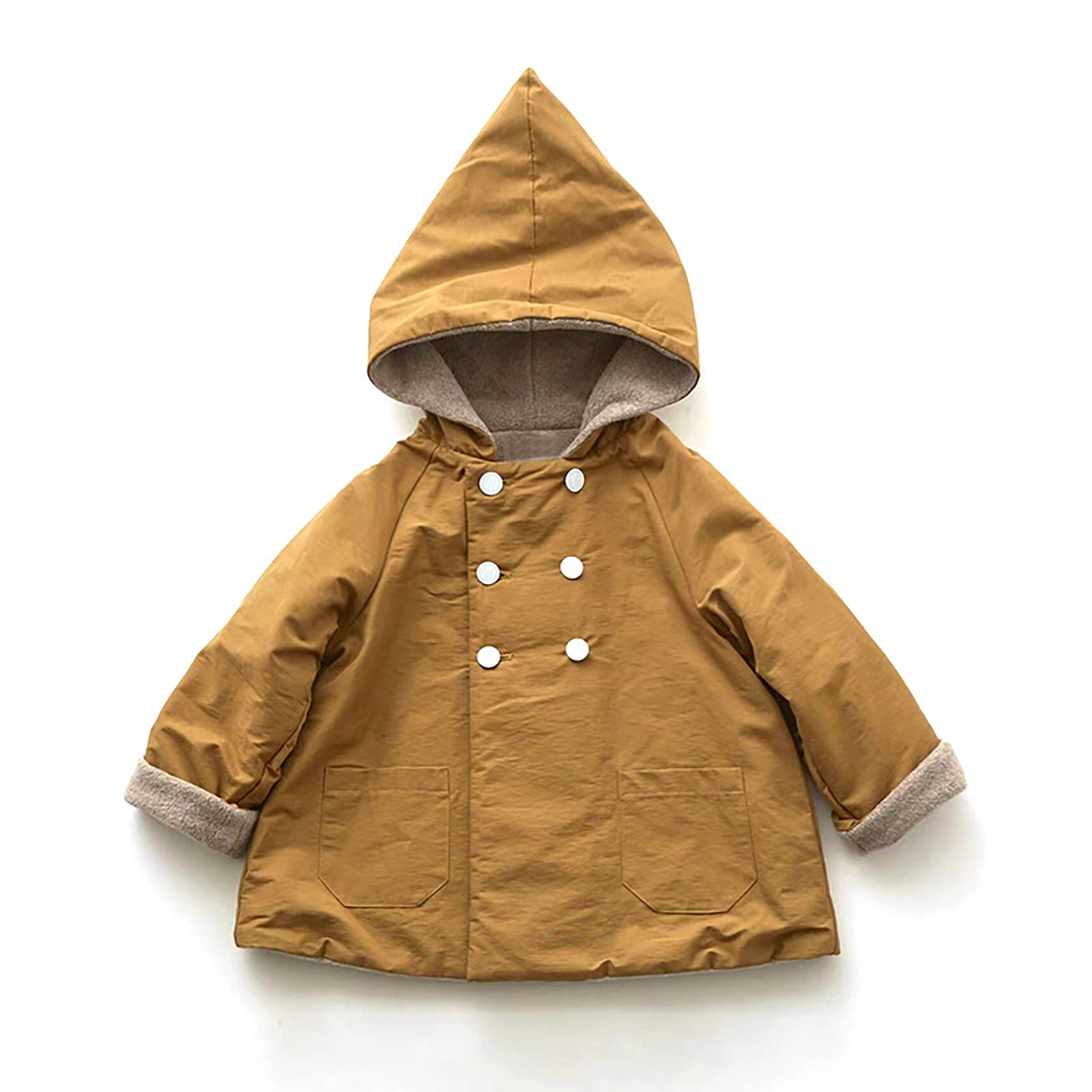 Baby Hoody Shirt Toddler Little Girls Boys Hooded Jacket Botton Outwear ...