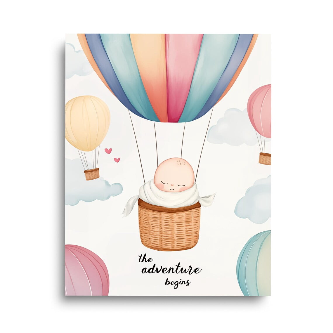 Baby Hot Air Balloon Print, Nursery Wall Art, Newborn Room Decor, Baby ...