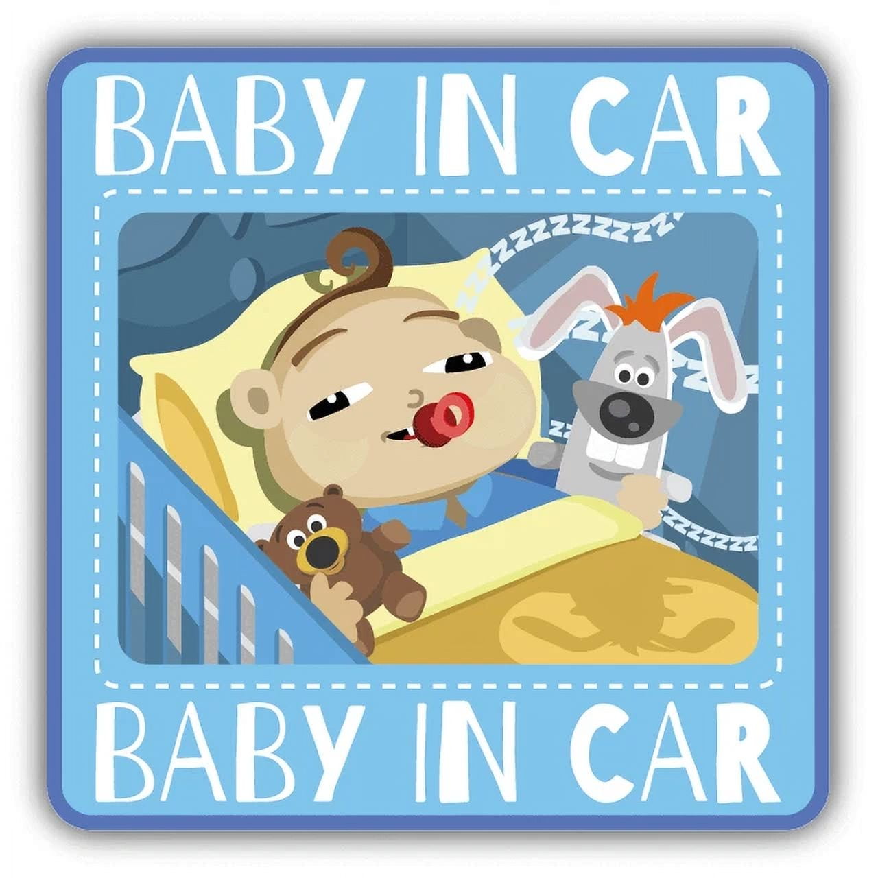 Baby In Car Sleep Sign Sticker Phone Decal Water Bottle Stickers Car ...