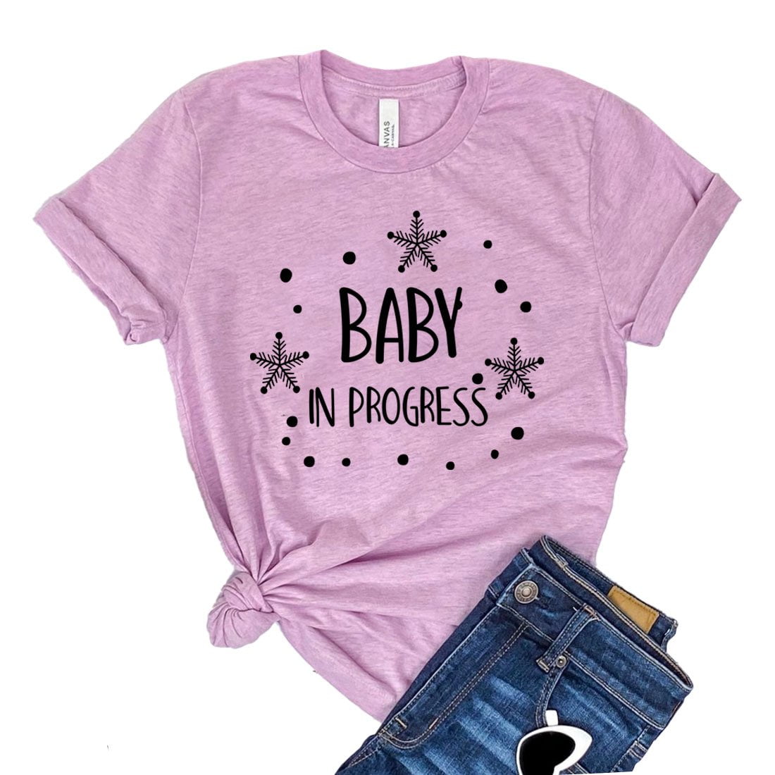 Baby In Progress Shirt Maternity Tshirt Mothers Day Gift Women's ...