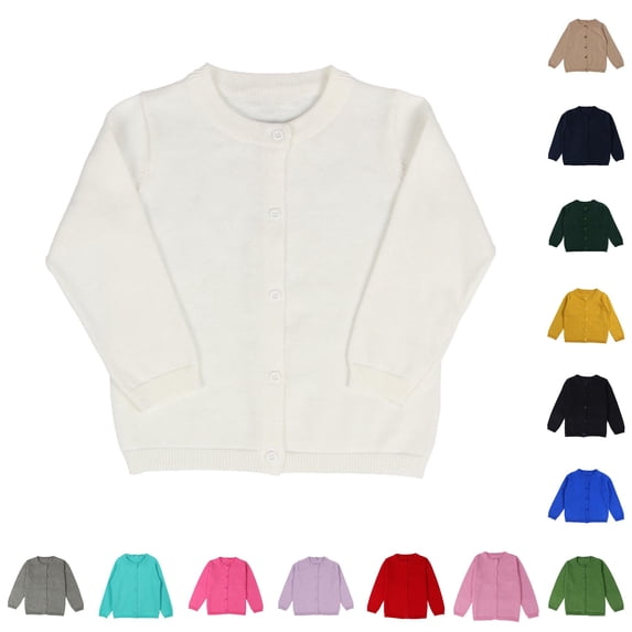 Baby Infant Girls Cardigan Long Sleeve Kid Button Sweater Girl Crew ...