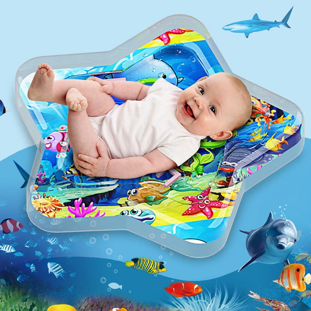 Baby Infant Toddlers Inflatable Water Mat Pentagram Playmat Tummy Time ...