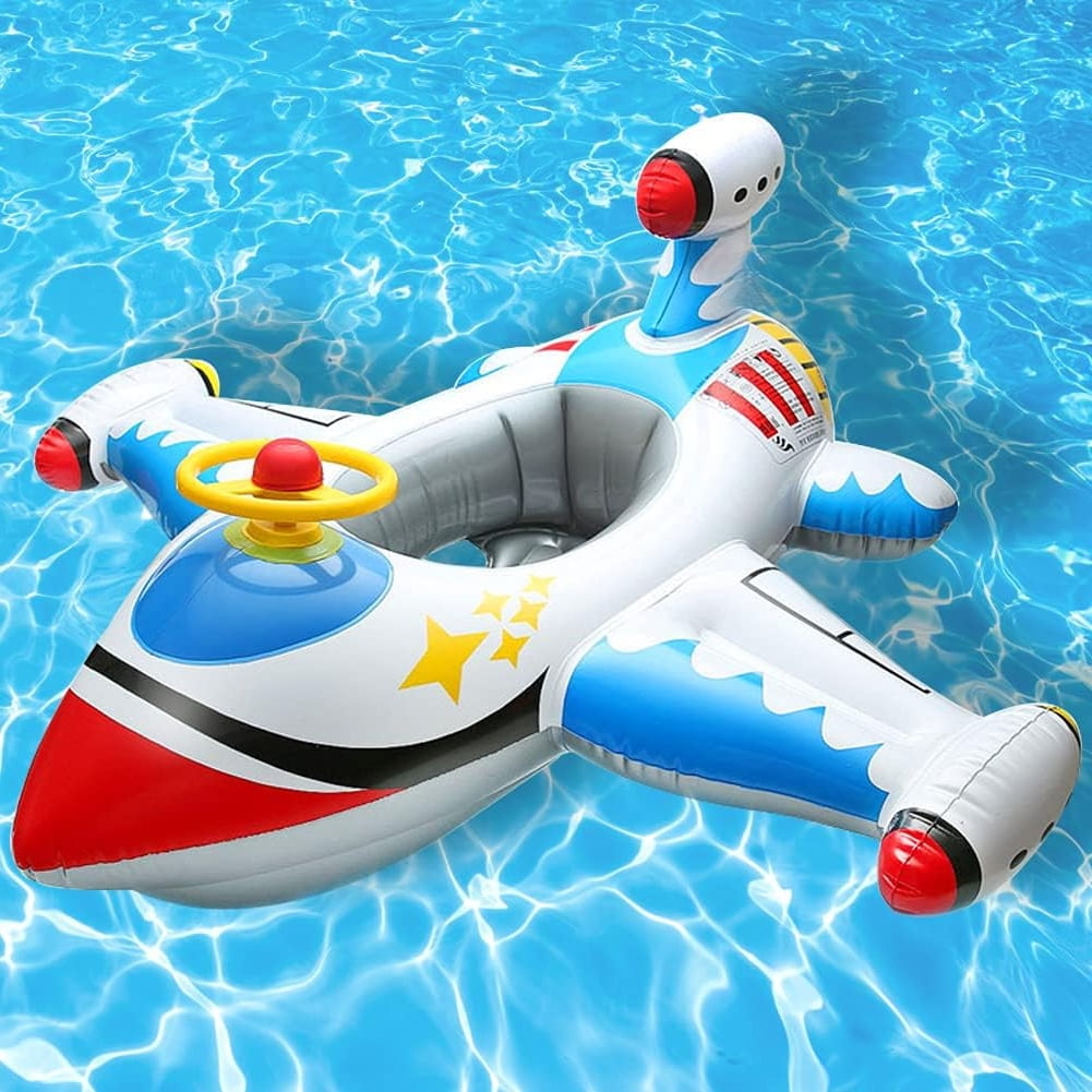 Baby Inflatable Pool Float Swimming Float Boat with Steering Wheel Horn ...