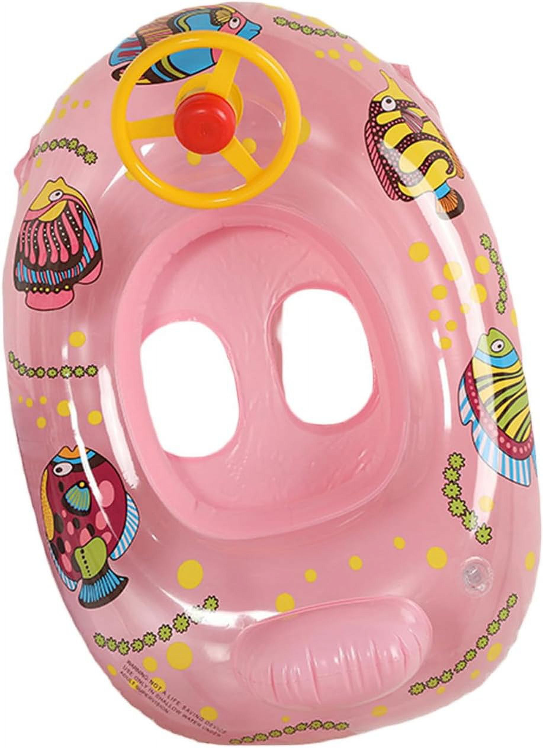 Baby Inflatable Swim Ring, Pool Float with Steering Wheel Swimming ...