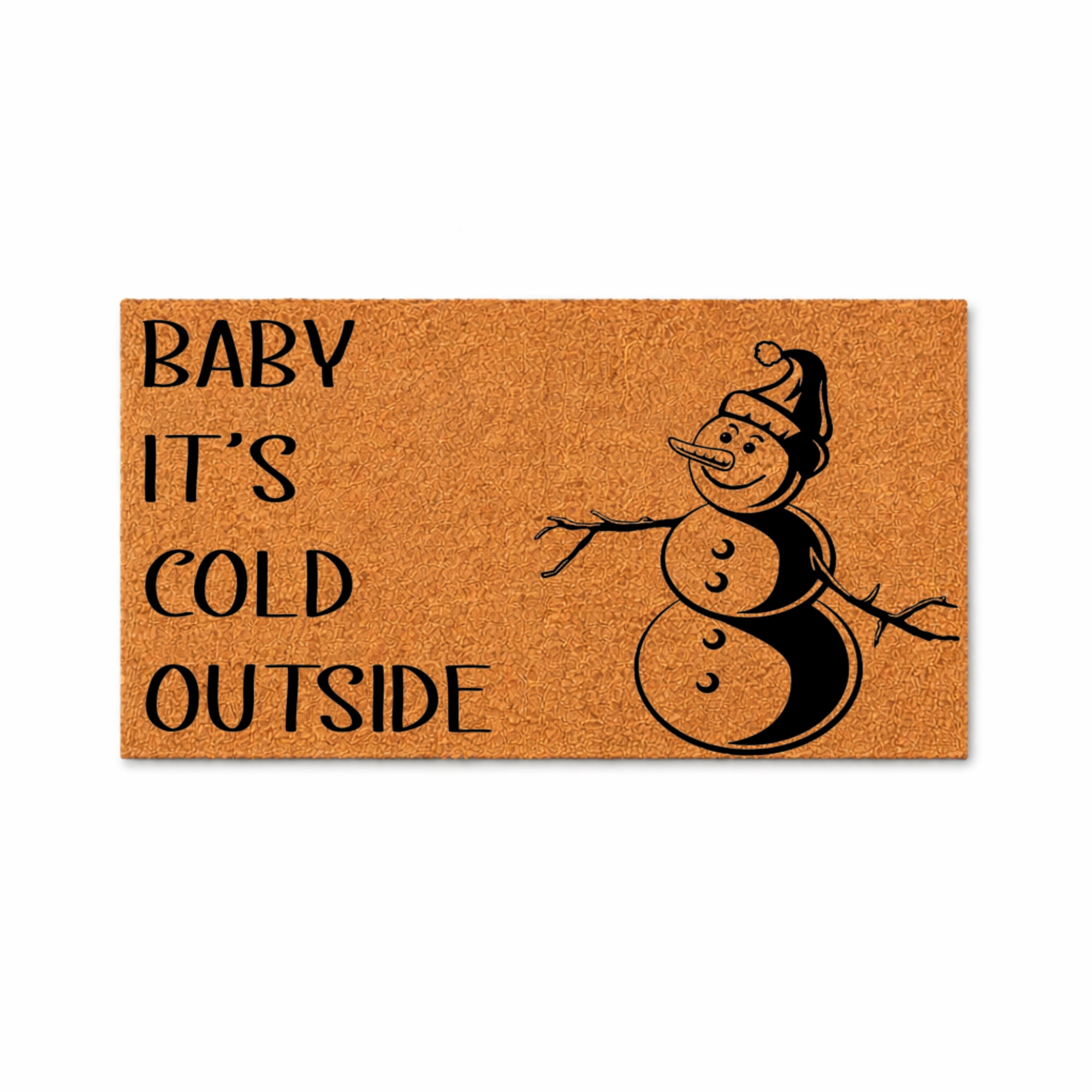 Baby It's Cold Outside Doormat, Snowman Winter Welcome Door Mat, Indoor Outdoor Entryway Mat ...