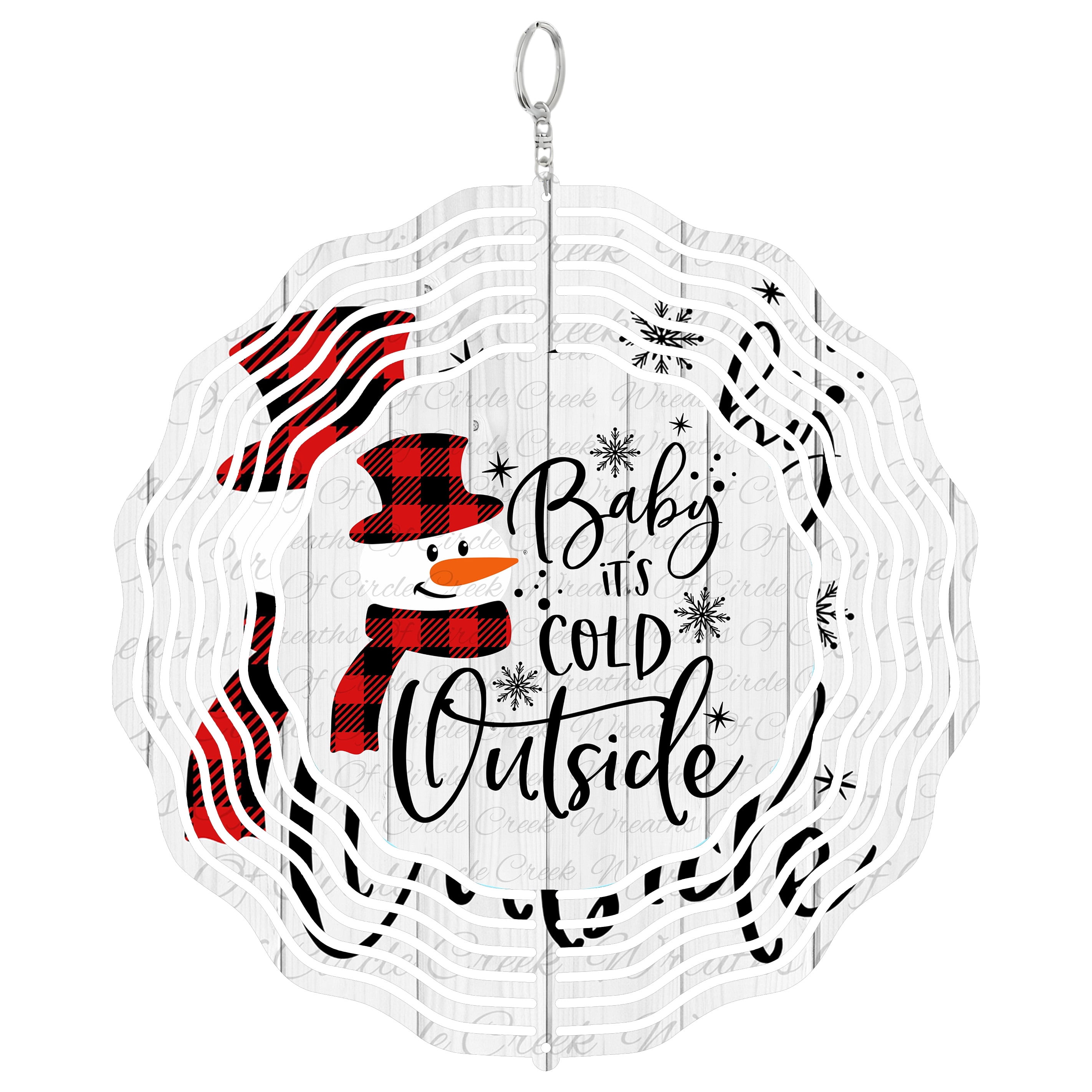 Baby It's Cold Outside Snowman 3D Wind Spinner, UV Printed Tinplate ...