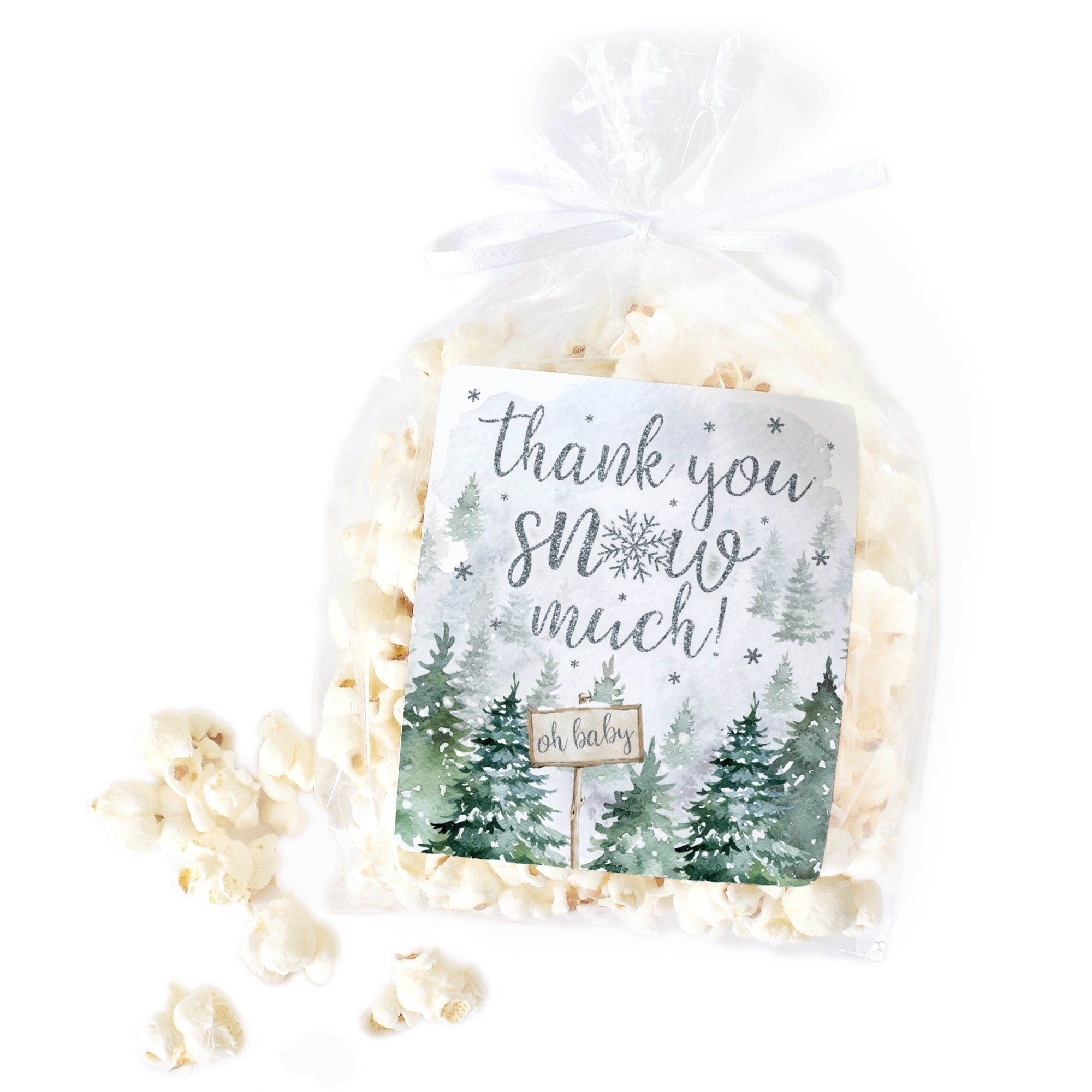 Baby It's Cold Outside Thank You Snow Much Stickers for Popcorn Bags ...