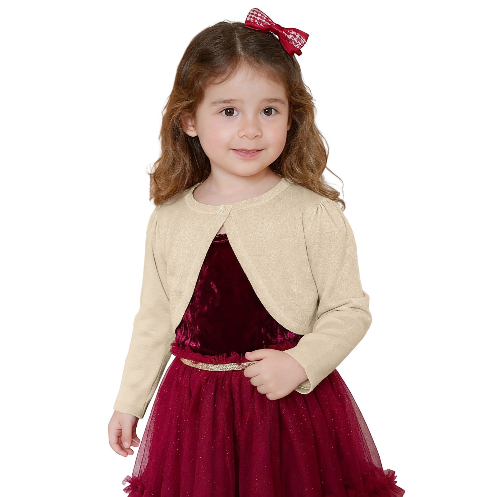 Baby Jacket,Cardigan Girls Metallic Yarn Button Knit Dressy Open Front ...
