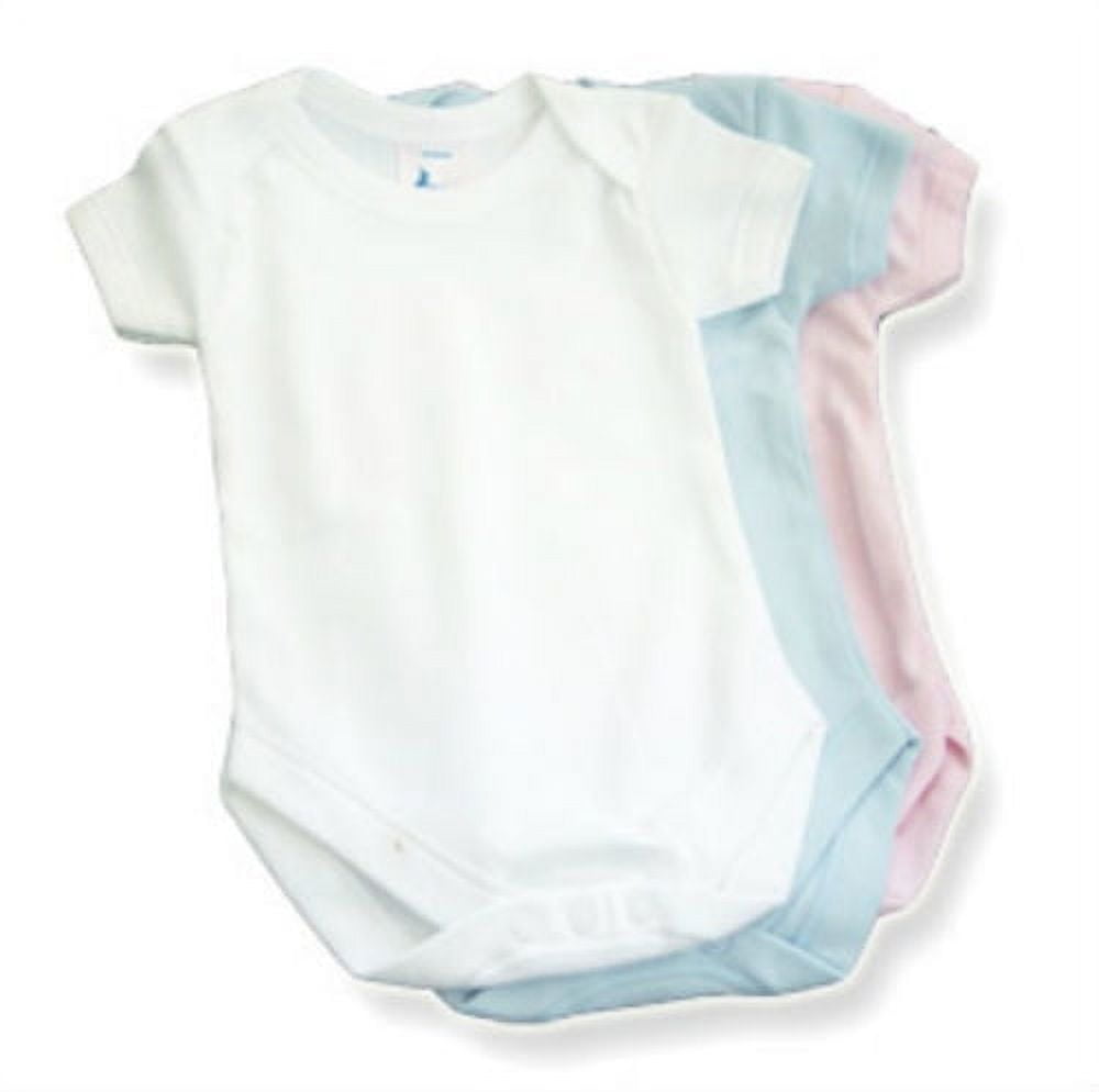 Baby Jay 100% Cotton Short Sleeve Snap Crotch One-Piece Onesie Bodysuit ...