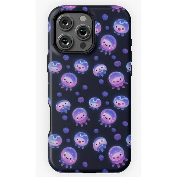 Baby Jellyfish Cute Ocean Sea Creature Illustration Phone Case for iPhone 16 15 14 13 12 11 Pro ...