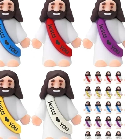 Baby Jesus Figure Mini Easter Jesus Christian Easter Decoration Rubber ...