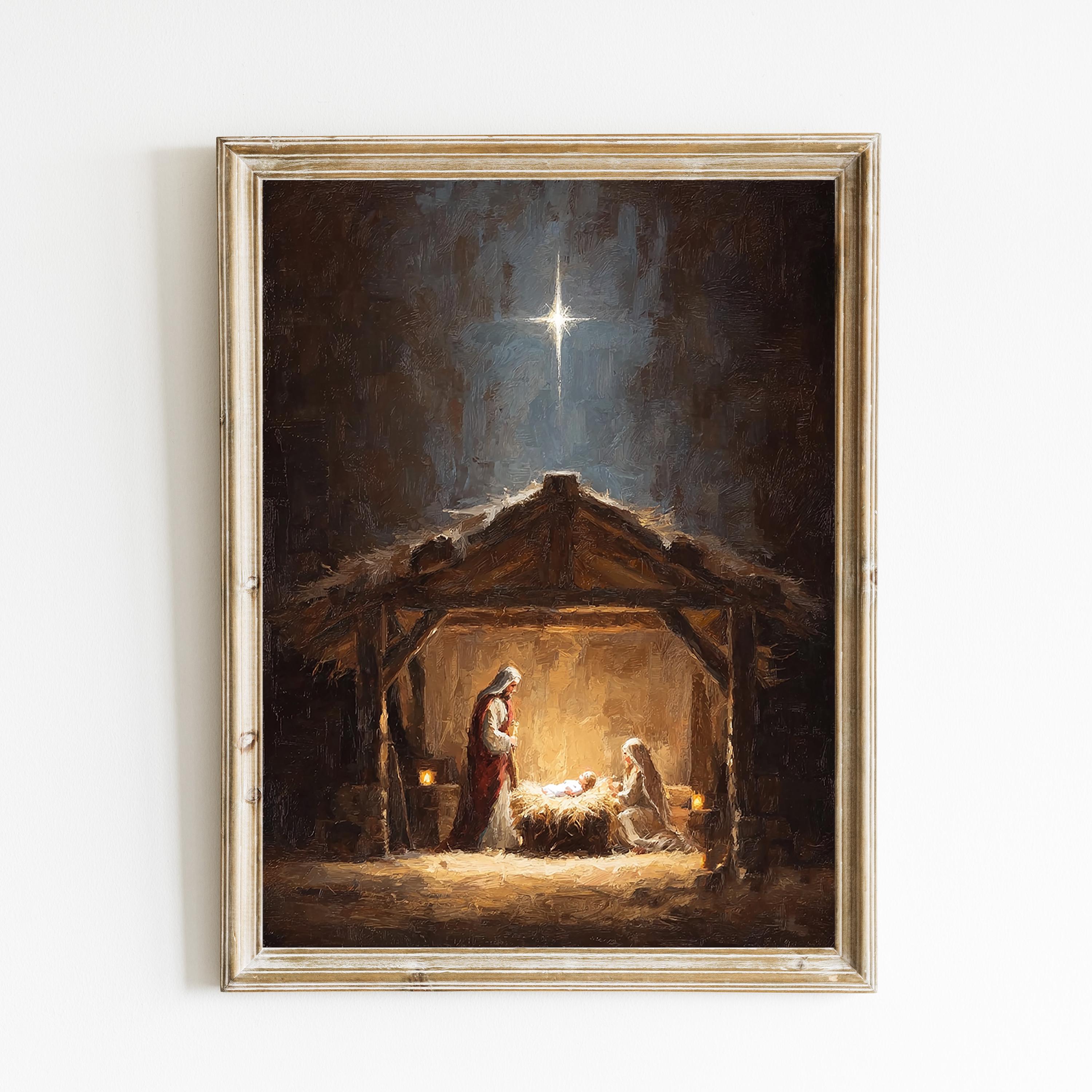 Baby Jesus Nativity Manger Home Decor Nativity Wall Art Christian ...