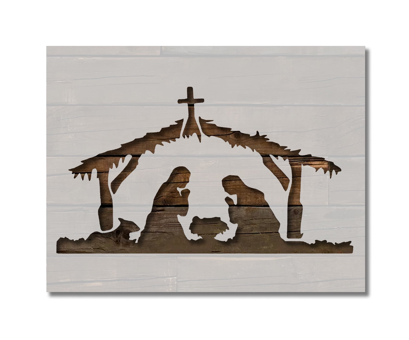 Baby Jesus Stencil Bethlehem Manger Christmas Template Reusable 8.5 x ...
