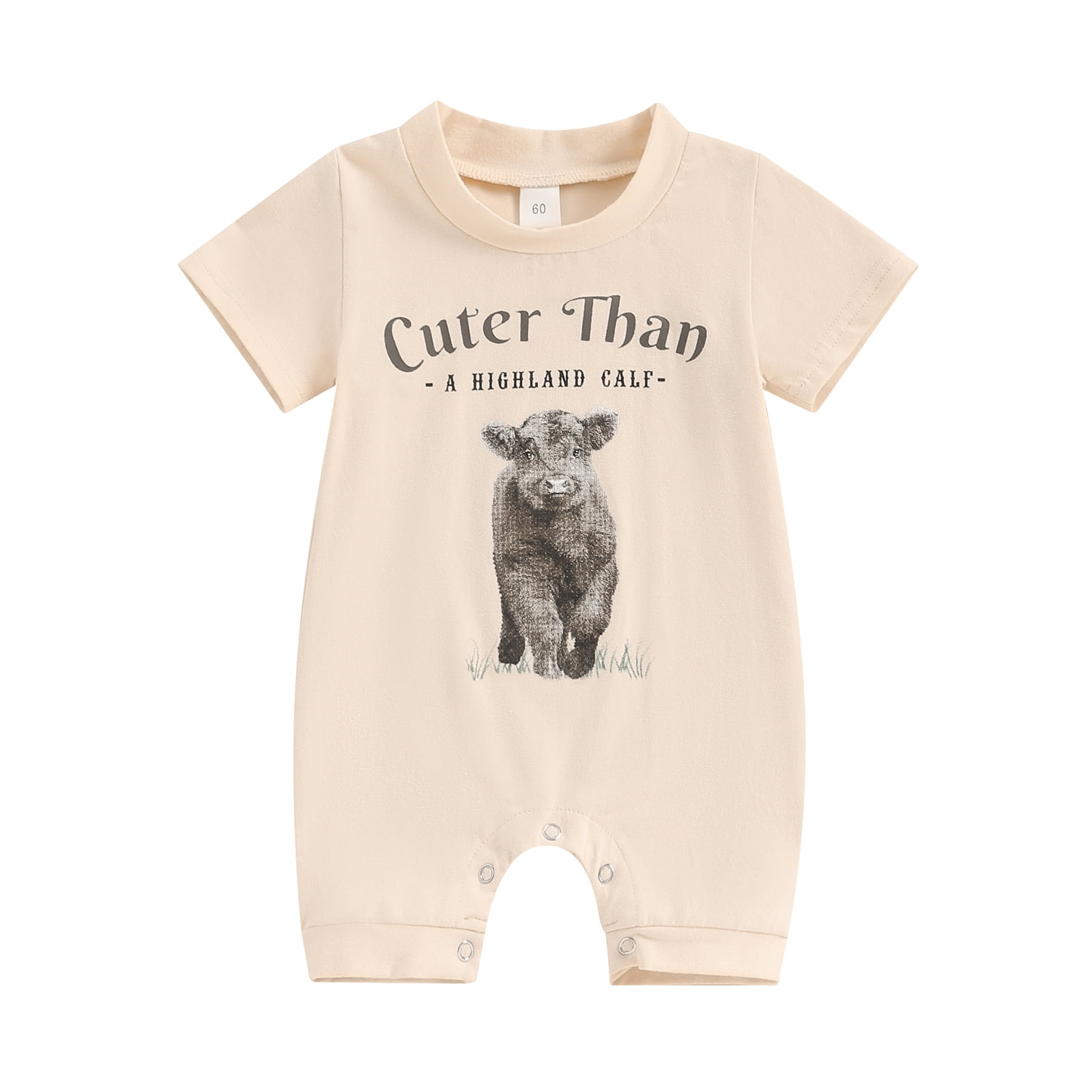 Baby Jumpsuit, Short Sleeve Crew Neck Cow Print Summer Romper Clothes for Girls Boys - Walmart.com