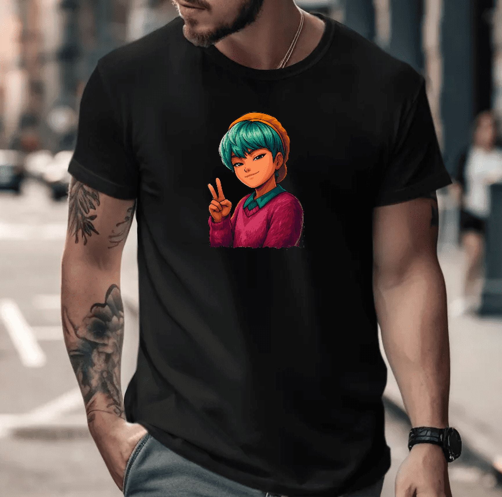 Baby K-Pop Chibi Peace Sign Cute Fan Art Cartoon Anime Inspired Graphic ...