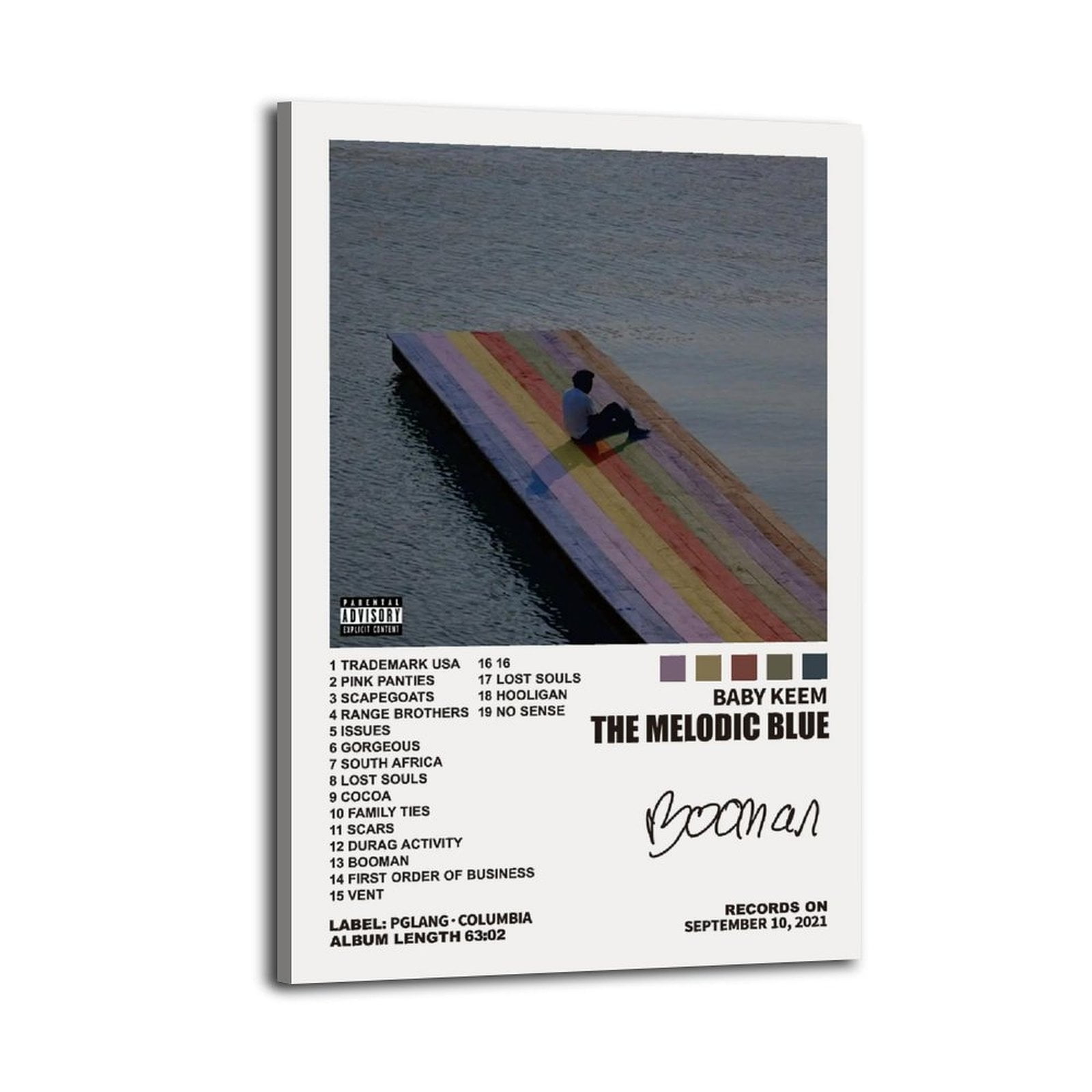 Baby Keem Poster The Melodic Blue Album Cover Canvas Art Wall Decor ...