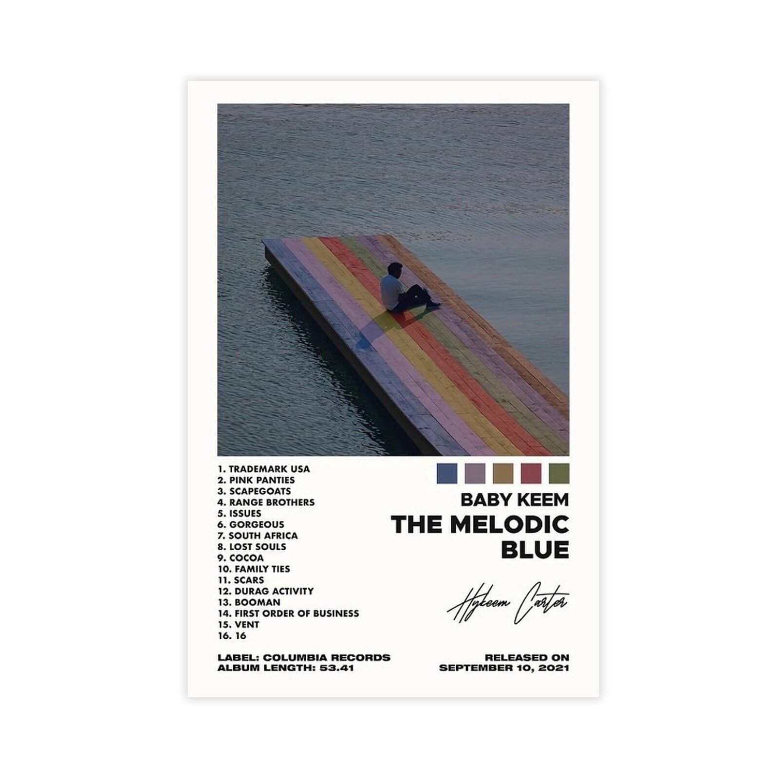 Baby Keem Poster The Melodic Blue Music Album Cover Canvas Poster ...