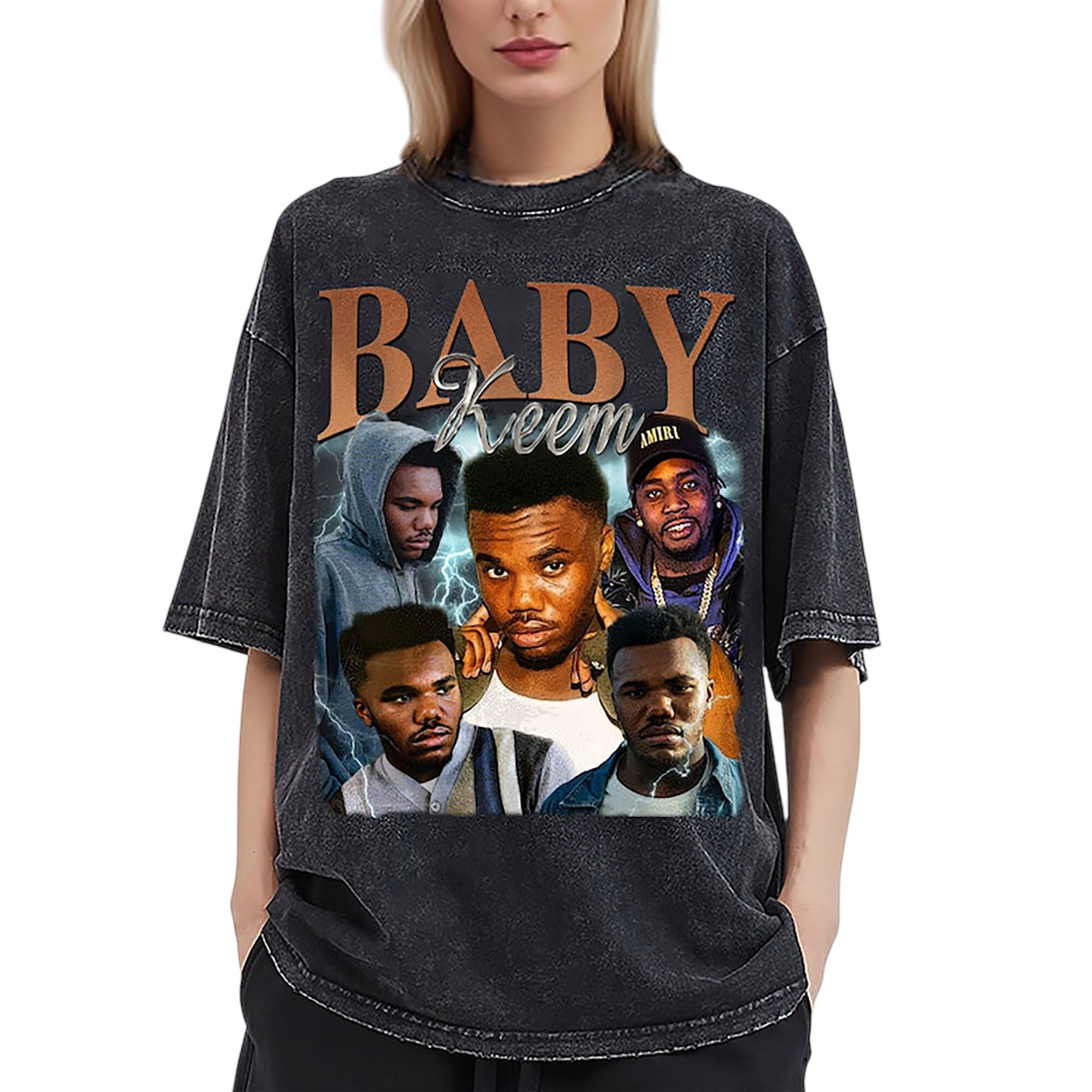 Baby Keem Vintage Washed Retro Unisex Classic 2D T-Shirt - Hiphop Rnb ...