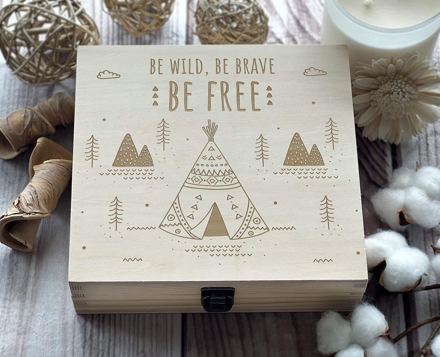 Baby Keepsake Box Time Capsule Box Boys Jewelry Box Baby Memory Box ...