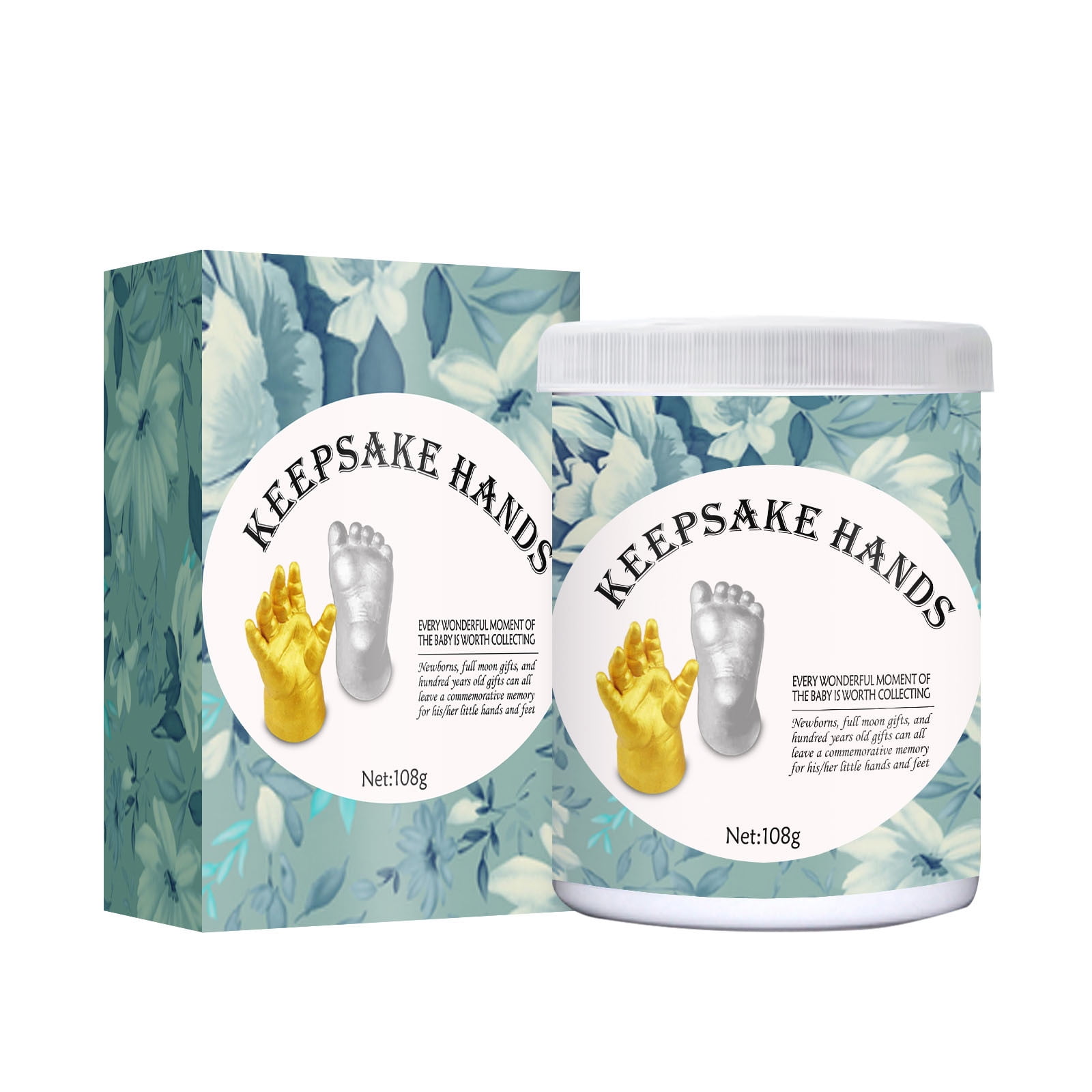 Baby Keepsake Hand Casting Kit with Shadow Box Frame - Plaster Hand ...