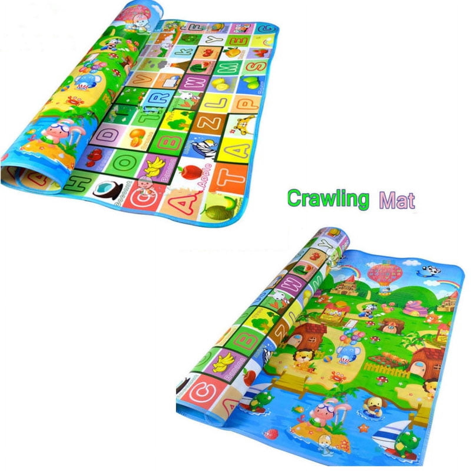 Baby Kid Crawl Carpet Fantasy Kingdom Fruit Letters Graphic Print Play ...