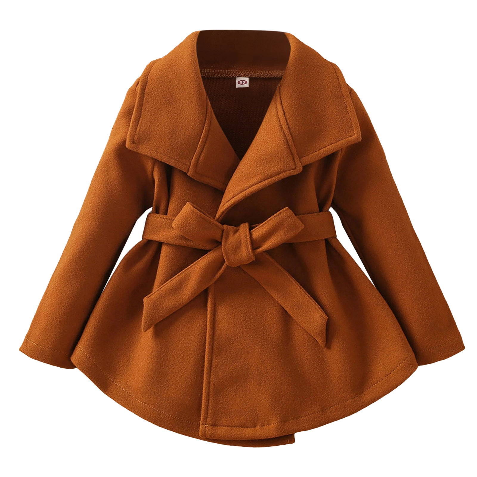 Baby Kids Boys Girls Classic Wool Blend Coat Cloak Button Jacket Long ...