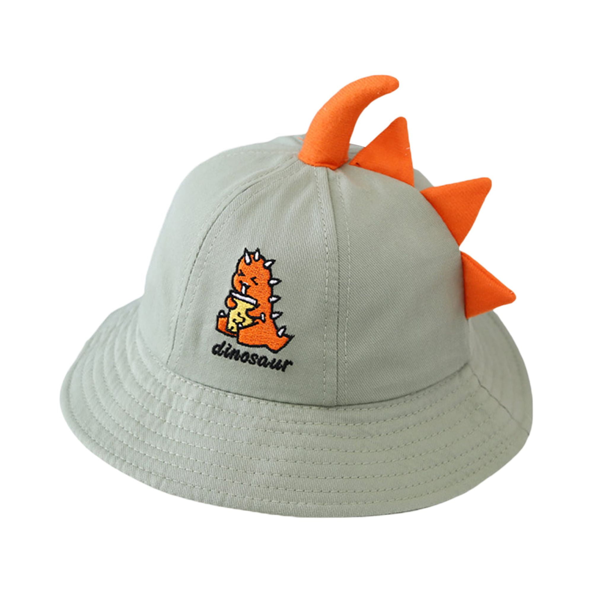 Baby Kids Bucket Hat, Embroidery Dinosaur/Letters Print Wide Brim Cap ...