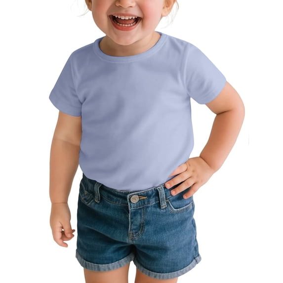 Baby Kids Casual Short Sleeve Tops Lightweight Tee Shirt For Boys Girls ...