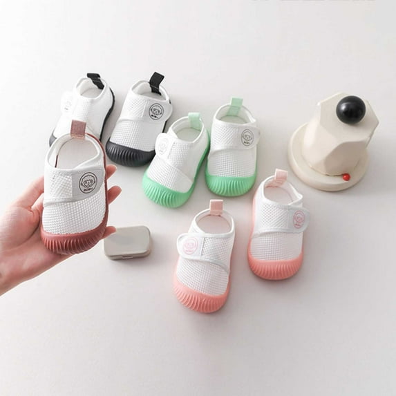 Baby Kids First Walking Shoes Two-Tone Sock Shoes Crib Shoes Breathable ...